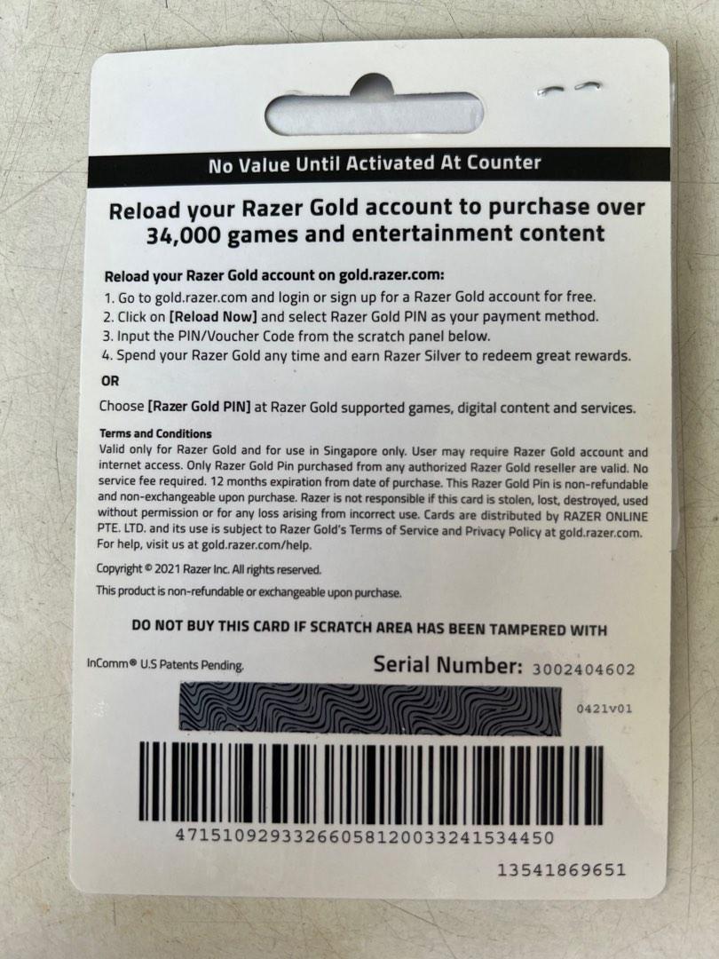 Razel Gold Card, Video Gaming, Gaming Accessories, Game Gift Cards ...