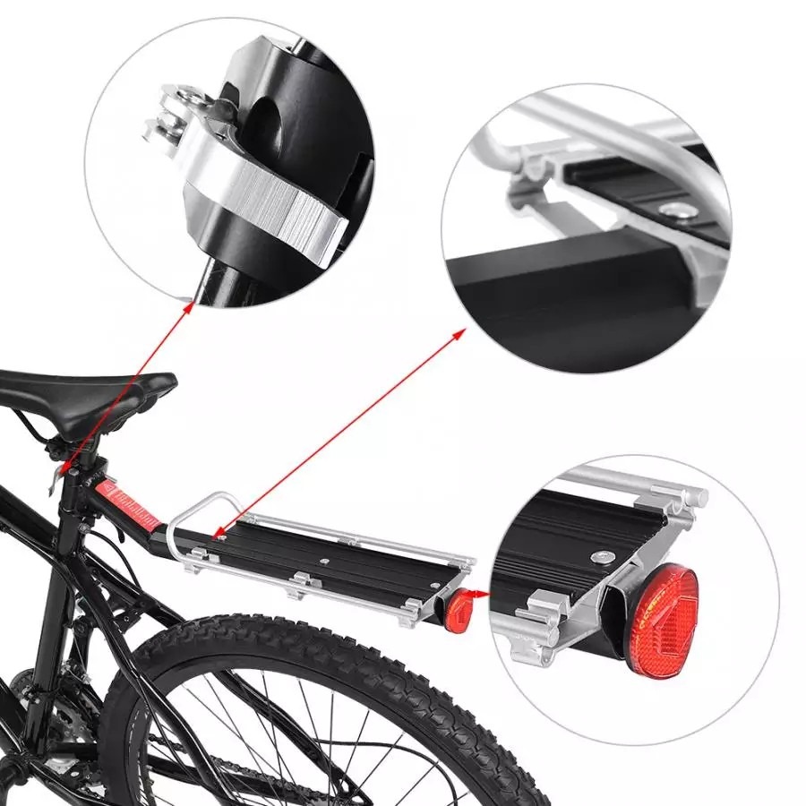 Rear Bike Rack Frame Bicycle Cargo Bag Basket Hang Rack Quick Release ...