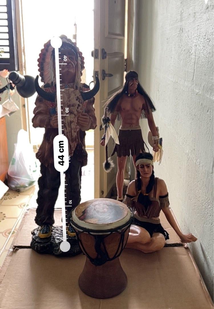 Red Indian figures, Hobbies & Toys, Toys & Games on Carousell