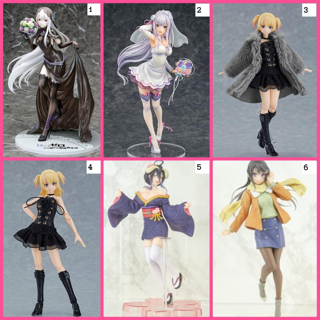 Re:ZERO -Starting Life in Another World- Echidna Wedding Ver. Emilia figma Styles Black Corset ...
