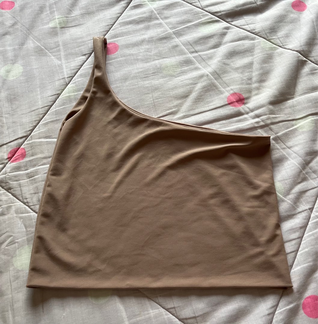 Rhipes Backyard Dion One Shoulder Tube Crop Top (Old Rose), Women's ...