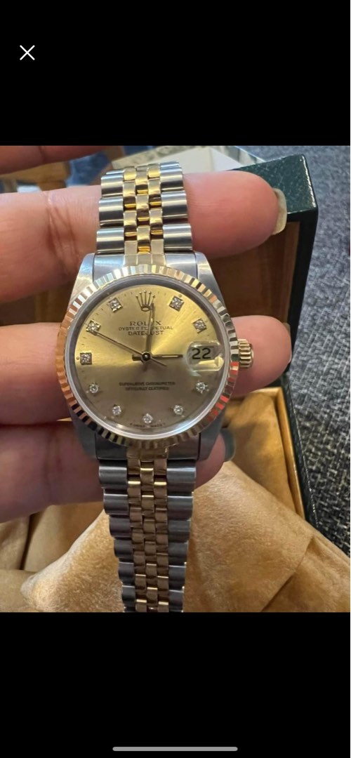 Rolex 1991 Oyster Perpetual datejust diamond dial two tone 36mm unit ...