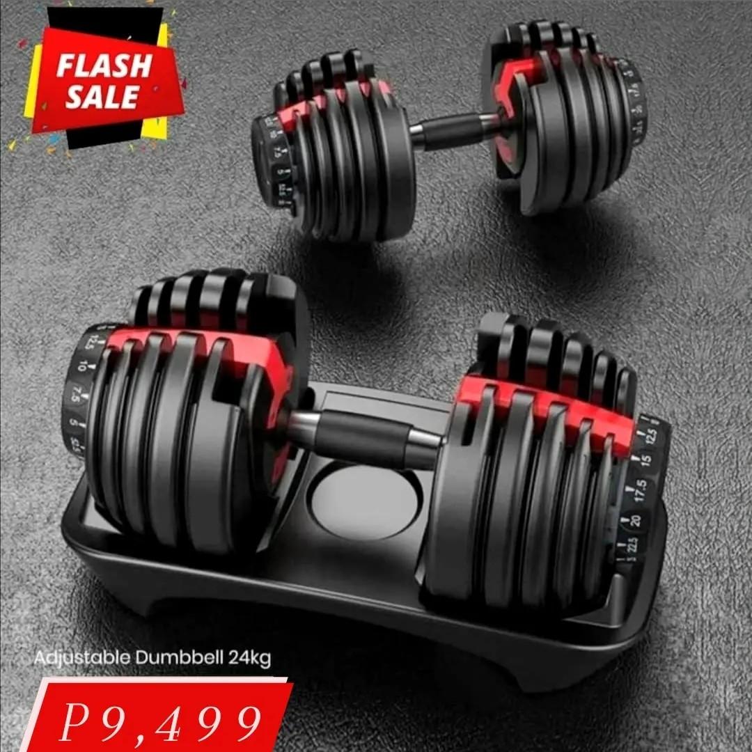 Selectorized dumbbell 24kg pair, Sports Equipment, Exercise & Fitness ...