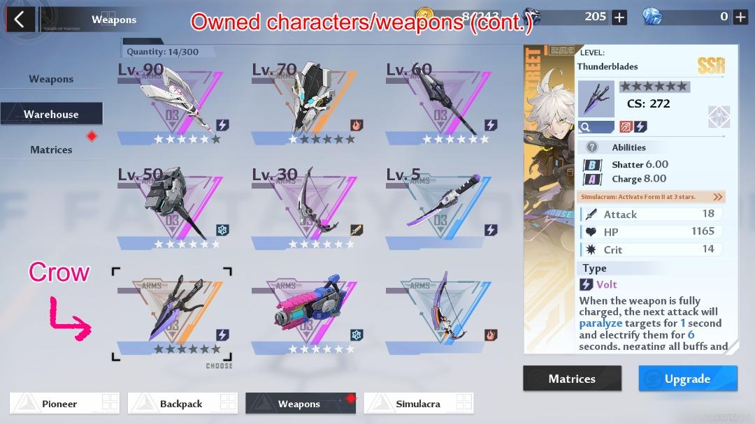 Shiro, Crow, King, Meryl, Huma ToF account | Tower of Fantasy, Video ...