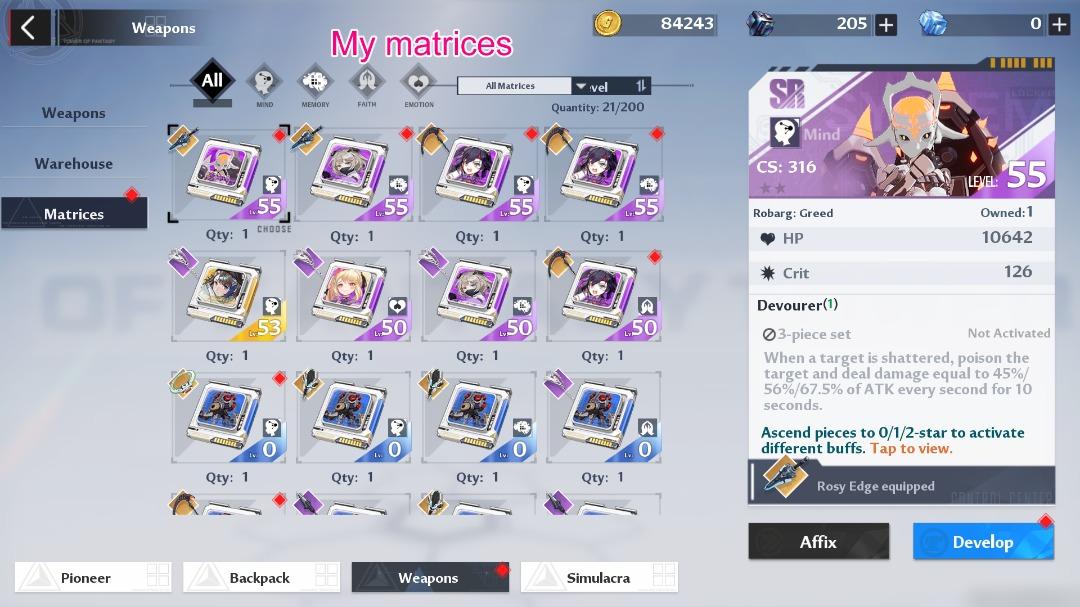 Shiro, Crow, King, Meryl, Huma ToF account | Tower of Fantasy, Video ...