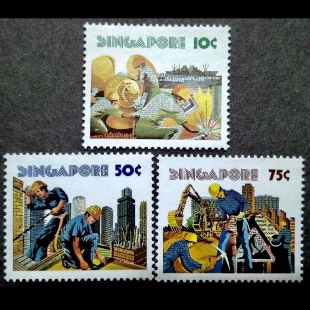 Singapore 1977 labour and productivity stamp set MINT, Hobbies & Toys ...