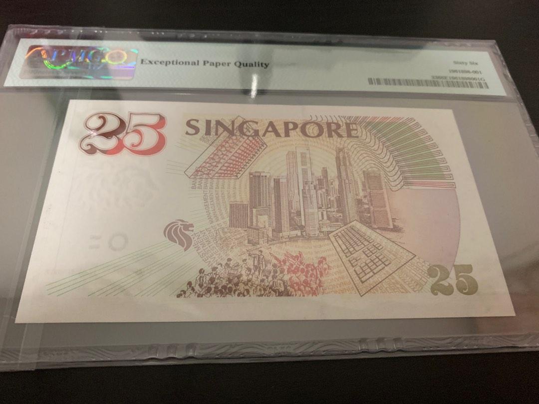 Singapore MAS 25 dollar 002733 low number, Hobbies & Toys, Memorabilia ...