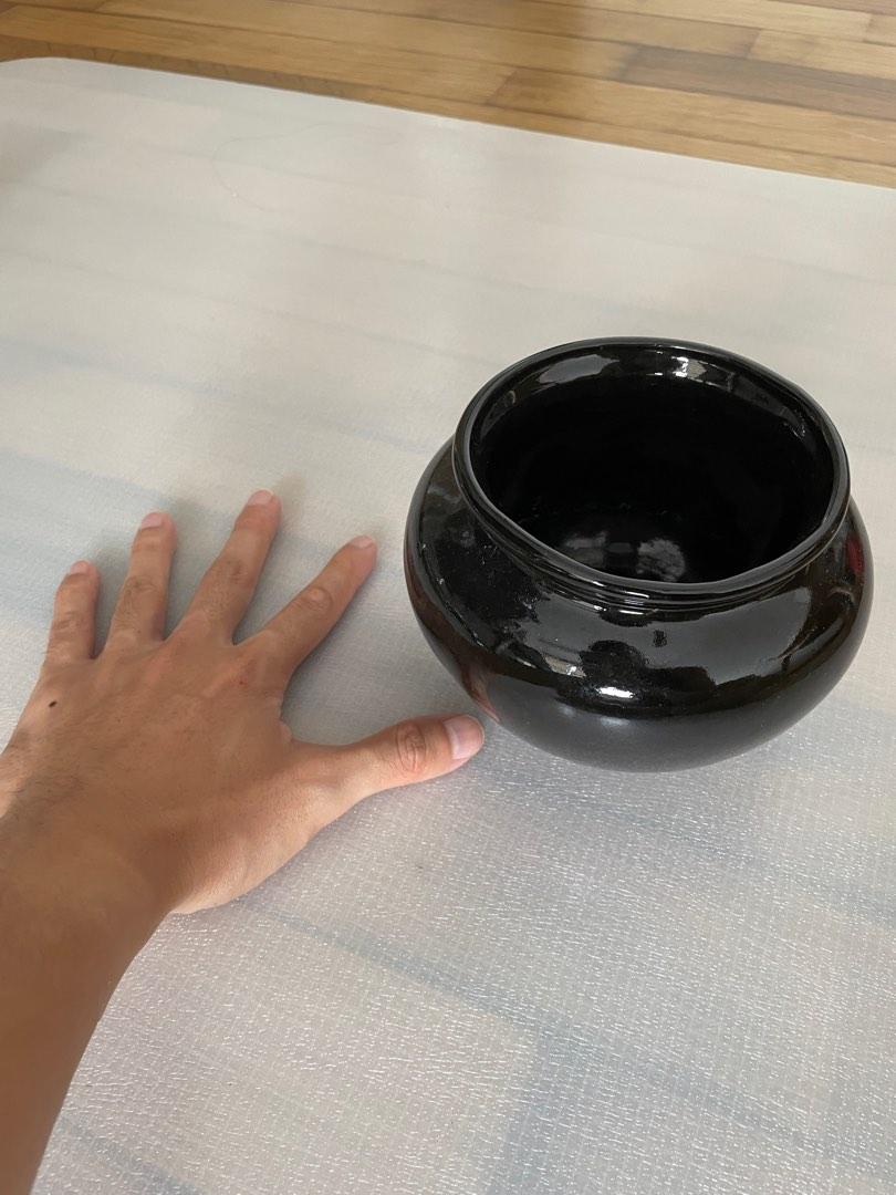 Small black plant pot, Furniture & Home Living, Gardening, Pots ...