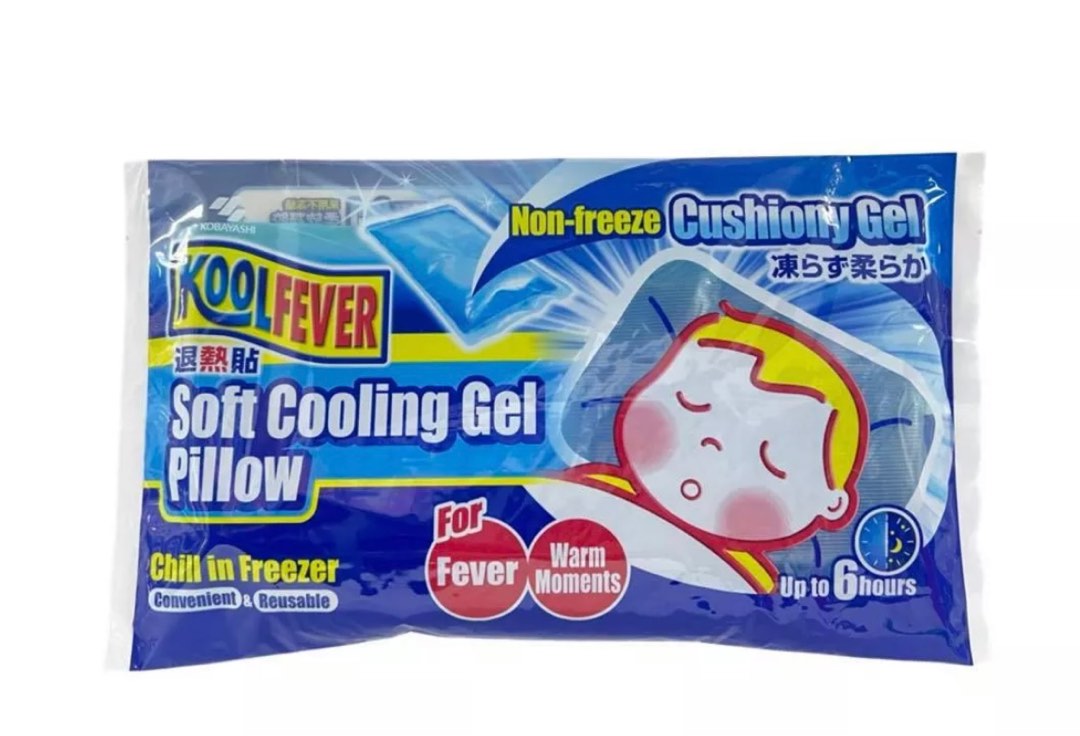 Soft Cooling Gel Pillow KOOLFEVER Reusable, Health & Nutrition, Health ...