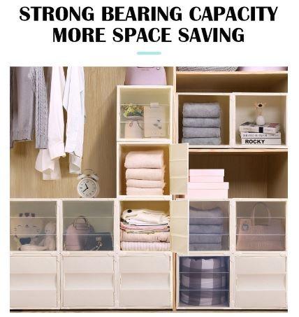 Stackable Storage Box/ DIY Modular Cube Storage Cabinet, Furniture ...