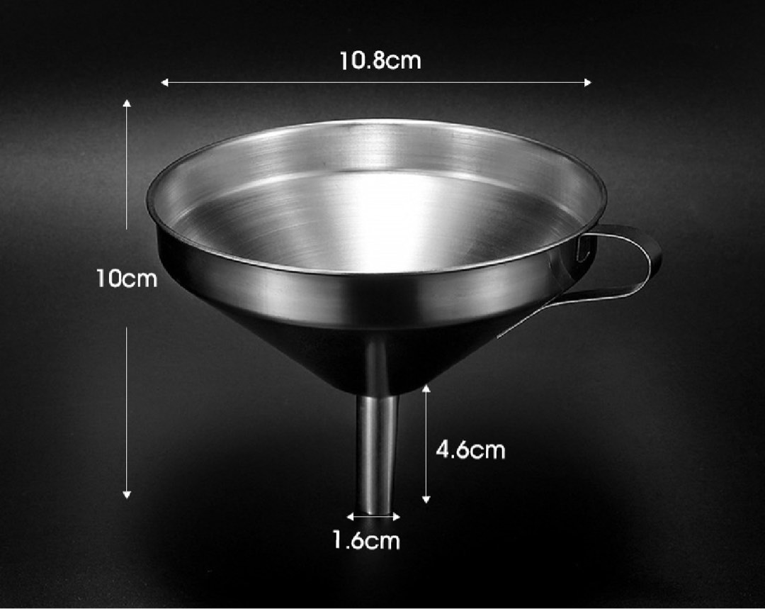 Stainless Steel Funnel Kitchen pour oil drain kombucha filter liquid ...