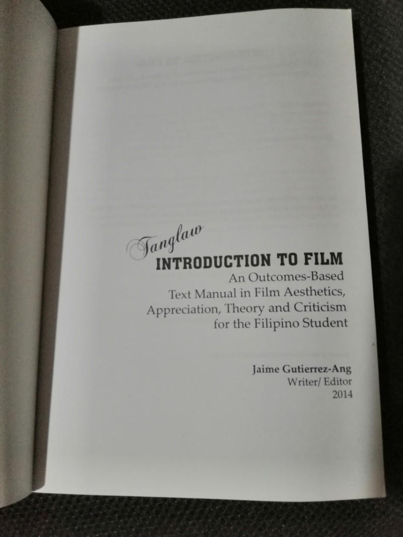 Tanglaw Introduction to Film by Jaime Gutierrez-Ang (2014), Hobbies ...