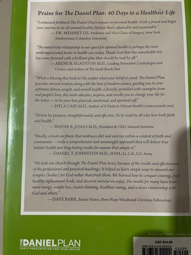The Daniel Plan by Rick Warren, Health & Nutrition, Health Supplements, Health Food, Drinks ...