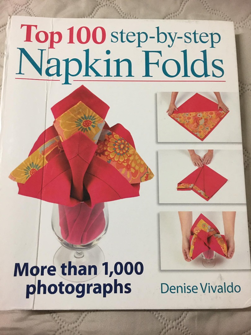 Top 100 step by step Napkin Folds (hardbound), Hobbies & Toys, Books ...