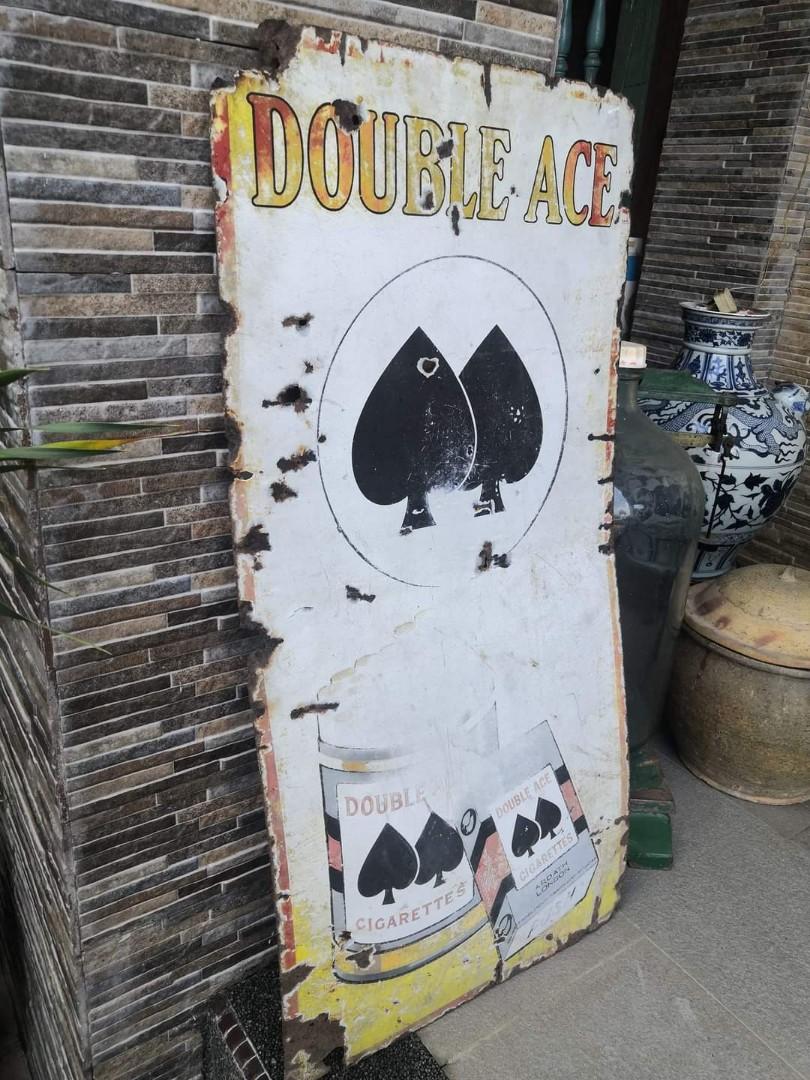 Rare Double Ace Sign Antique, Hobbies & Toys, Collectibles & Memorabilia, Vintage Collectibles ...