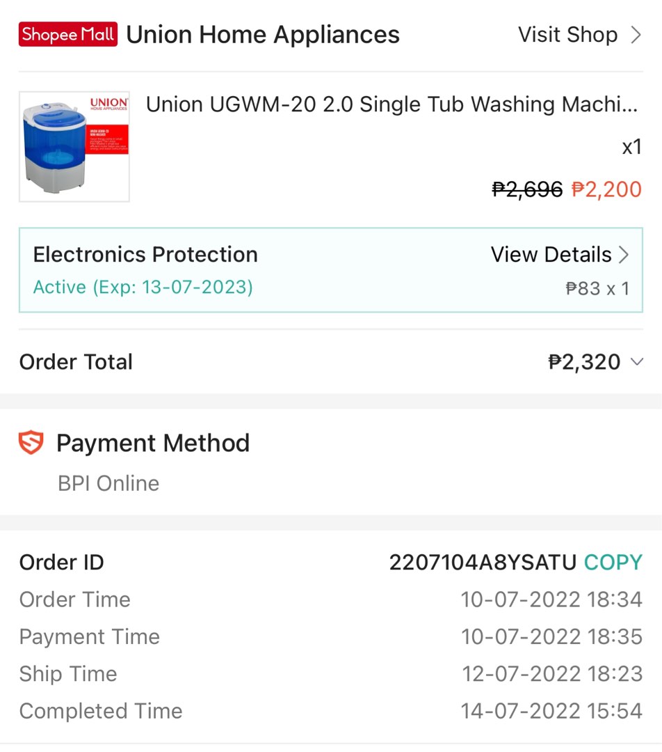 UNION MINI WASHING MACHINE, TV & Home Appliances, Washing Machines and ...