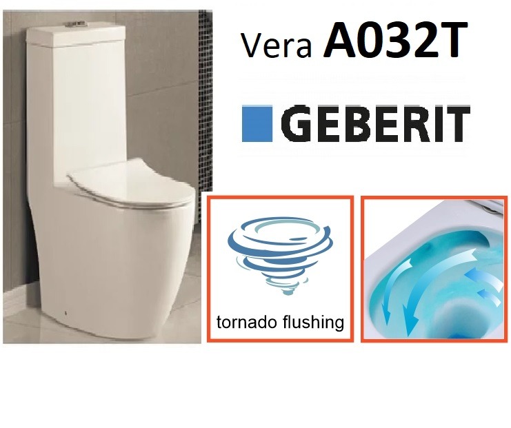 Vera A032T toilet bowl Tornado Flushing system WA 93504822, Furniture ...