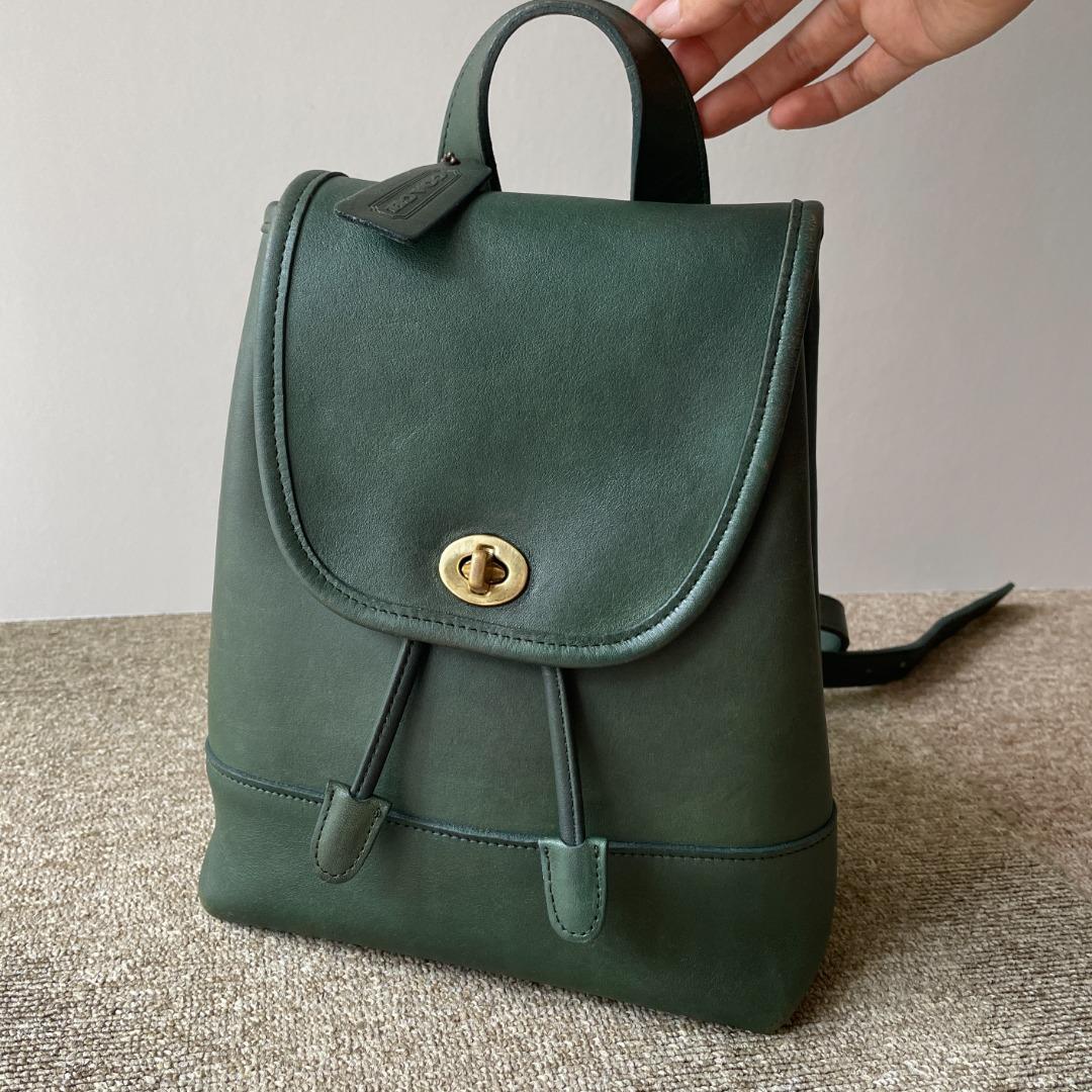Vintage Coach Bottle Green Daypack Backpack, Coach 9960, Women's ...