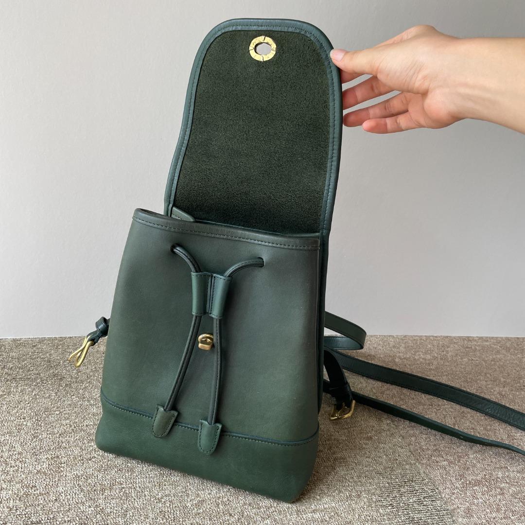 Vintage Coach Bottle Green Daypack Backpack, Coach 9960, Women's ...