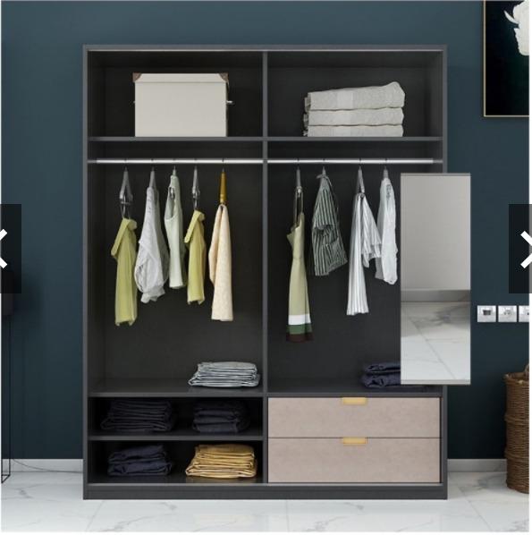 WD 002, Luxury Model Designer High Class Sliding Wardrobe, LED light ...