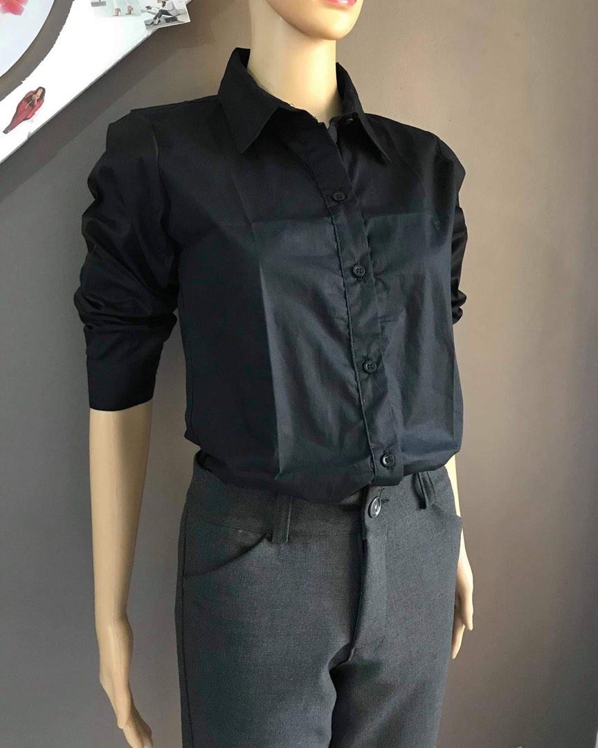 WOMEN UNIFORM/FORMAL WEAR BLACK POLO 3/4 SLEEVES, Women's Fashion, Tops ...