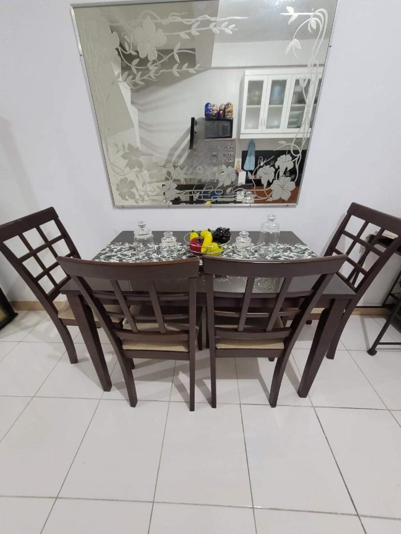 Wooden Dining Table Set 4 Seater Furniture And Home Living Furniture Tables And Sets On Carousell