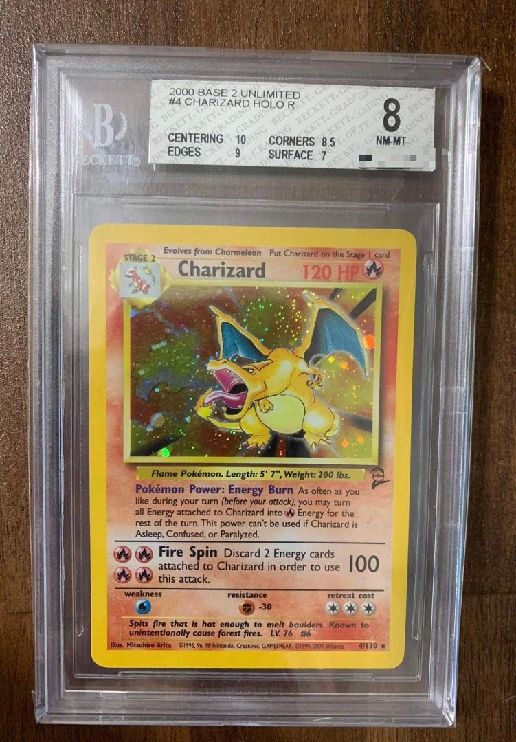 WTT/WTS BGS 8 Charizard Base Set 2 w perfect centering Sub Grades ...