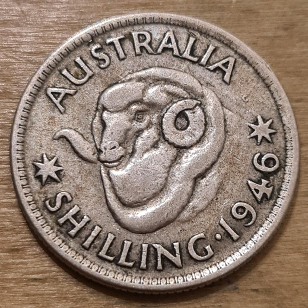 1946 Australia King George VI Shilling Silver Coin, Hobbies & Toys, Memorabilia & Collectibles ...