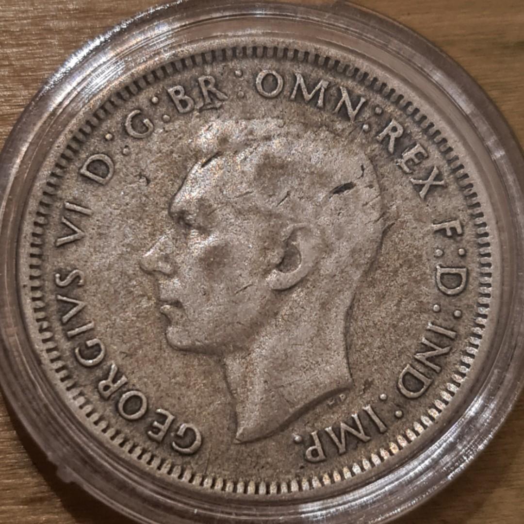 1946 Australia King George VI Shilling Silver Coin, Hobbies & Toys, Memorabilia & Collectibles ...