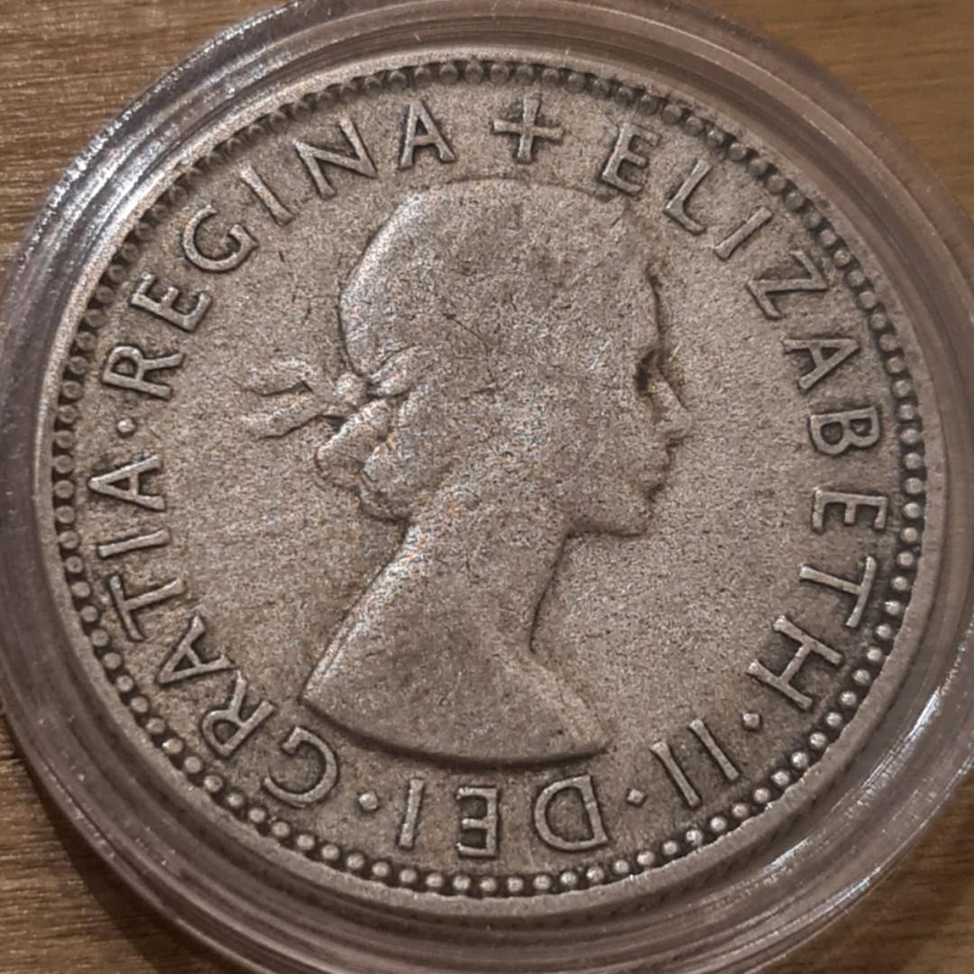 1954 Australia Queen Elizabeth II Shilling Silver Coin, Hobbies & Toys ...