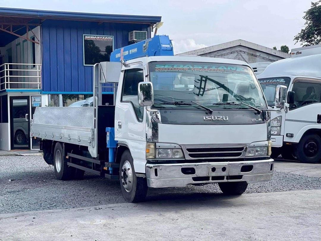 2021 Isuzu Elf Self Loader Car Carrier with Winch and Boom Crane 2.9T ...