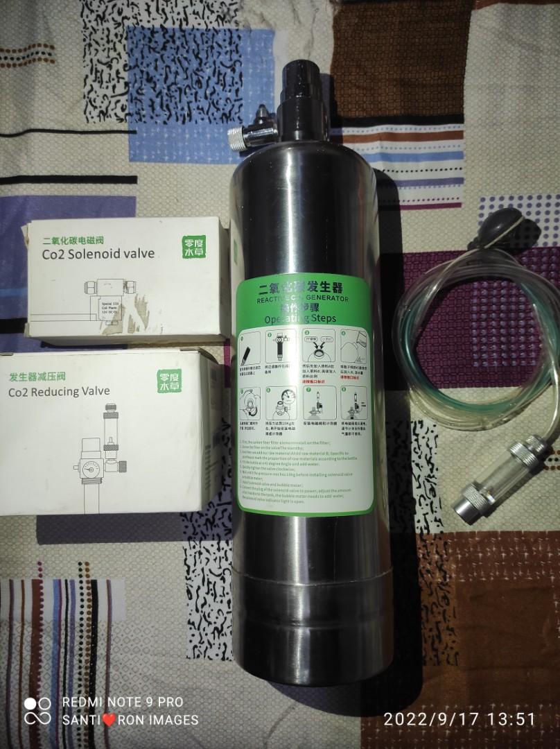 2L Double Aquarium CO2 Generator System Kit with Solenoid Valve Bubble Diffuser, Pet Supplies ...