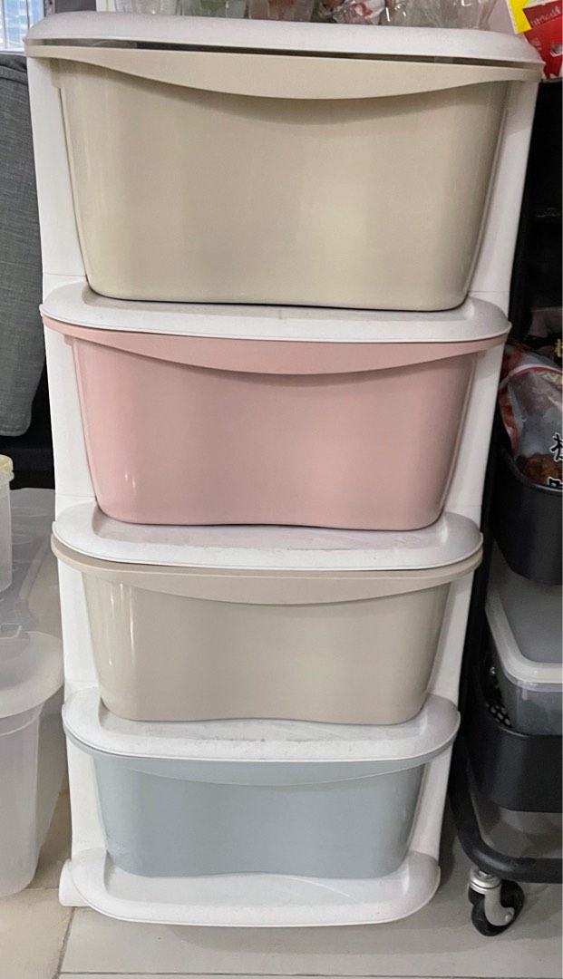 4 tier storage drawers, Furniture & Home Living, Furniture, Shelves ...