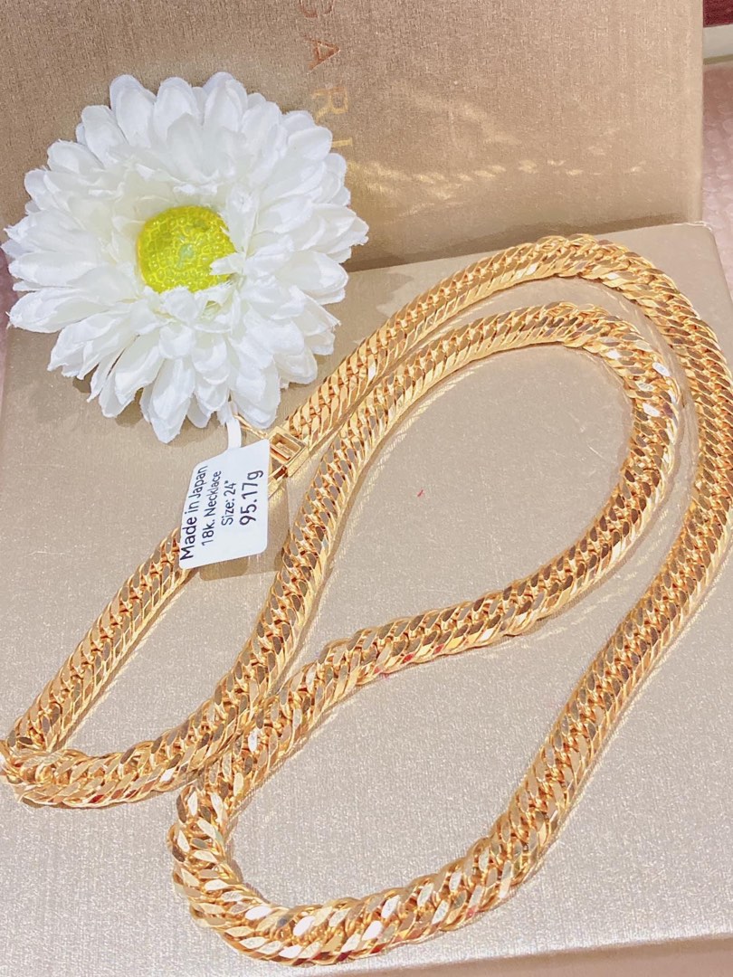 95.17 grams 18K JAPAN GOLD chain 24", Men's Fashion, Watches ...