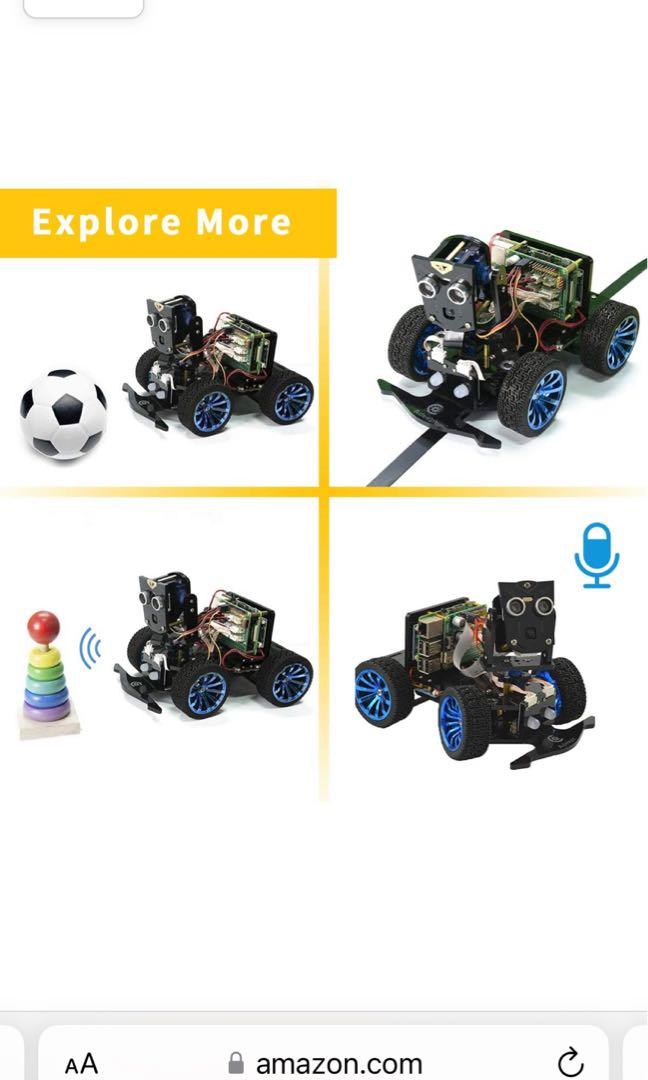 Adeept Mars Rover PiCar-B Robot Car Kit for Raspberry Pi 4 3 Model B B+ 2B, Voice Recognition ...
