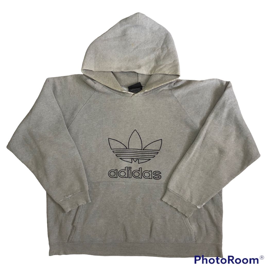 Adidas 90’ Embroidery Logo Hodie, Men's Fashion, Activewear on Carousell