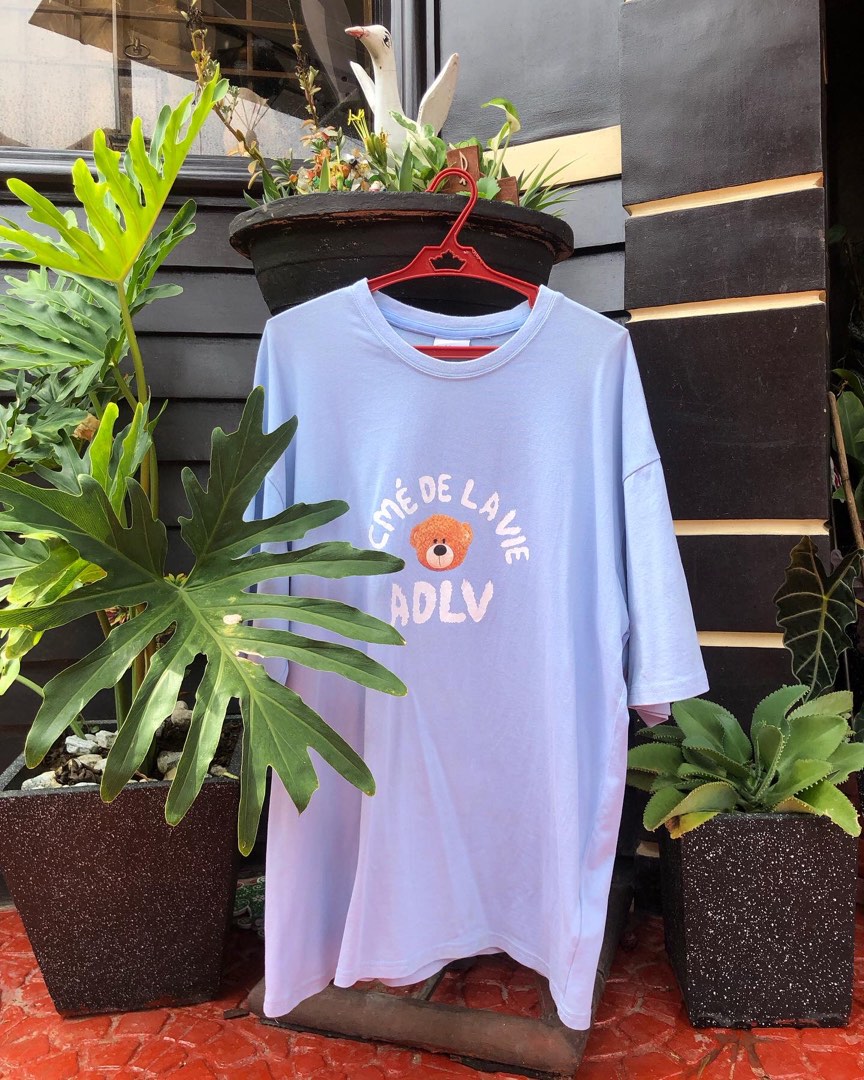 ADLV Acme de la vie bear logo sky blue (2), Men's Fashion, Tops & Sets ...