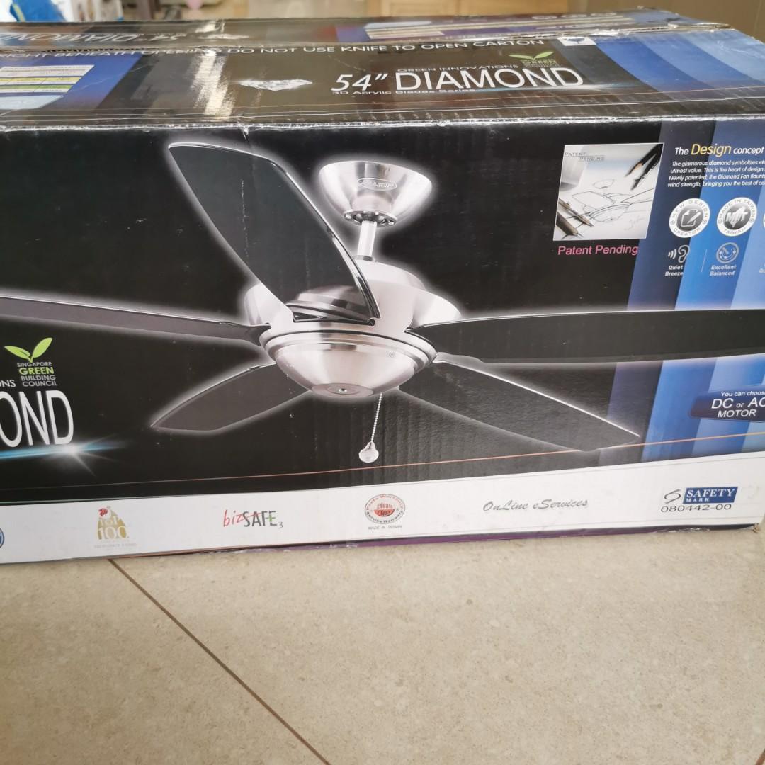 Amasco 54" ceiling fan no light, Furniture & Home Living, Lighting ...