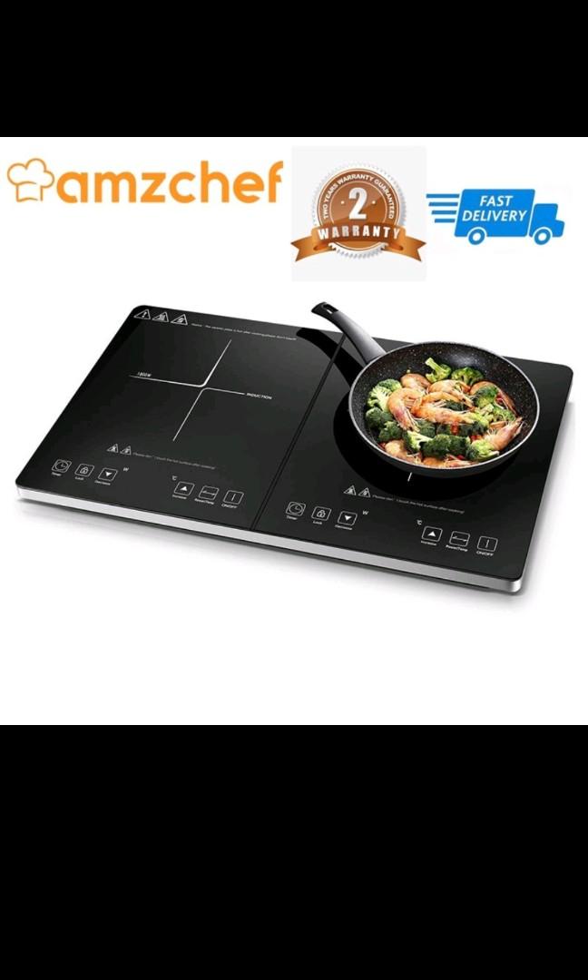 Amzchef 2800W double induction cooker induction hob induction stove ...
