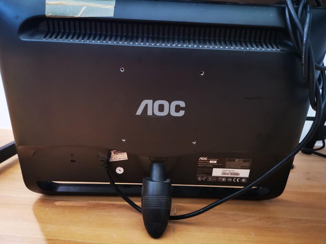 AOC 18.5" LCD Monitor, Computers & Tech, Parts & Accessories, Monitor ...