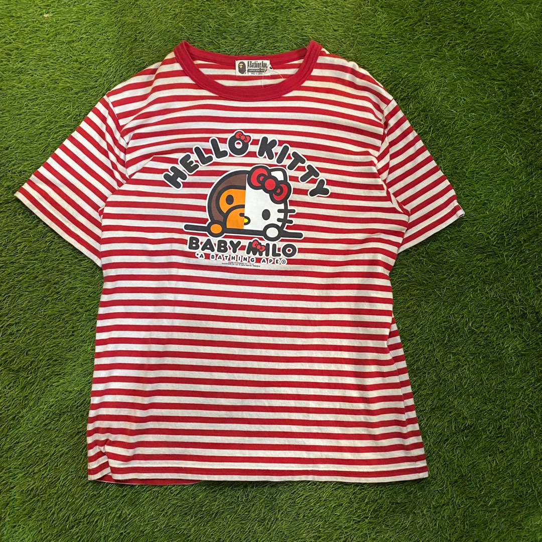 Bape x Hello Kitty / Baby Milo Tee, Men's Fashion, Tops & Sets, Tshirts ...