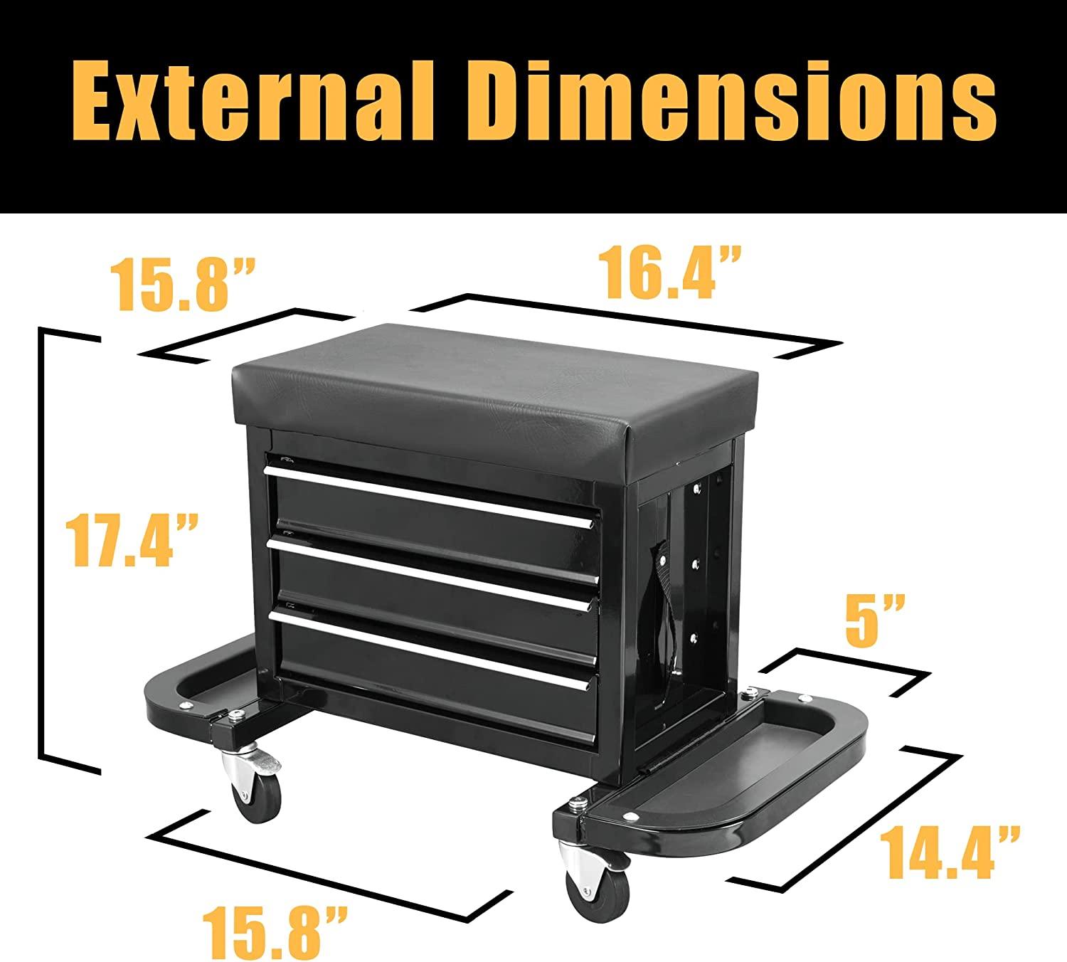 BIG RED APD2018R Torin Rolling Tool Chest/Tool Box with 3 Drawers and ...