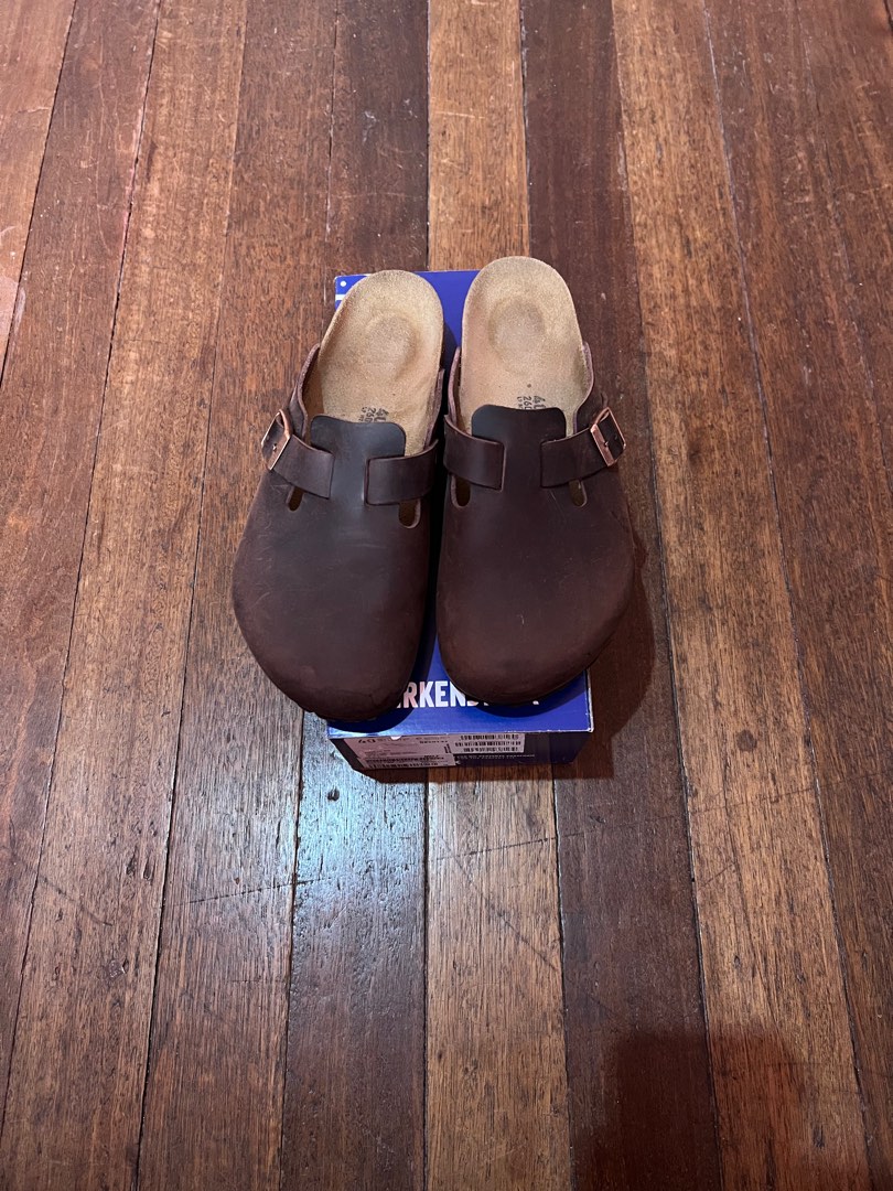 Birkenstock Boston Mens Oiled Leather Habana, Men's Fashion, Footwear ...