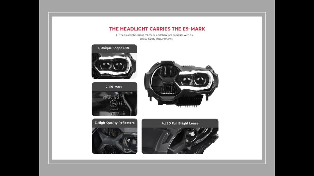 BMW R1200GS 2013-2018 R1200GS LC K50 ADV Adventure LED HeadLights ...