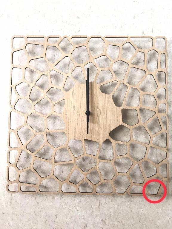 Brand New Wooden Wall Clock (with minor defect repaired), Furniture ...