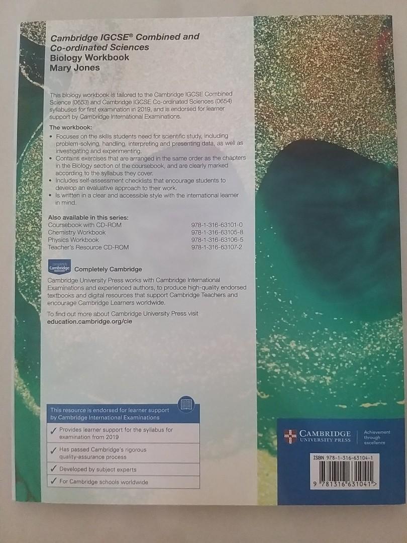Cambridge IGCSE Combined and Co - coordinated Sciences Biology workbook ...