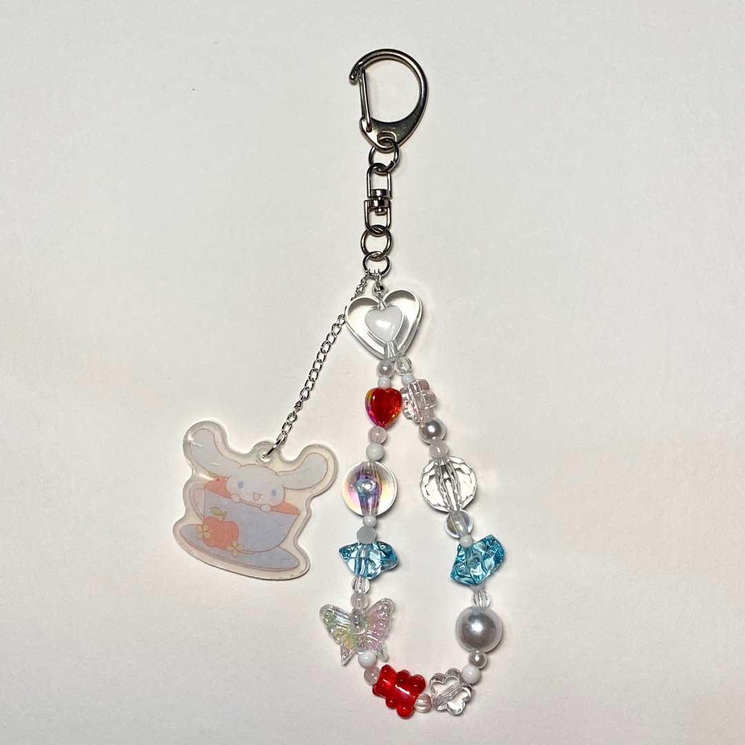 cinnamoroll blue & red keychain, Hobbies & Toys, Stationery & Craft ...