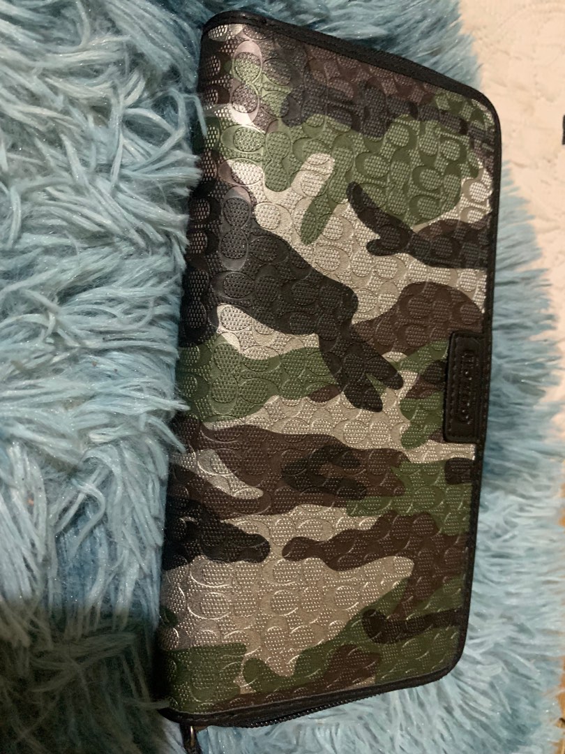 Coach camouflage wallet, Luxury, Bags & Wallets on Carousell