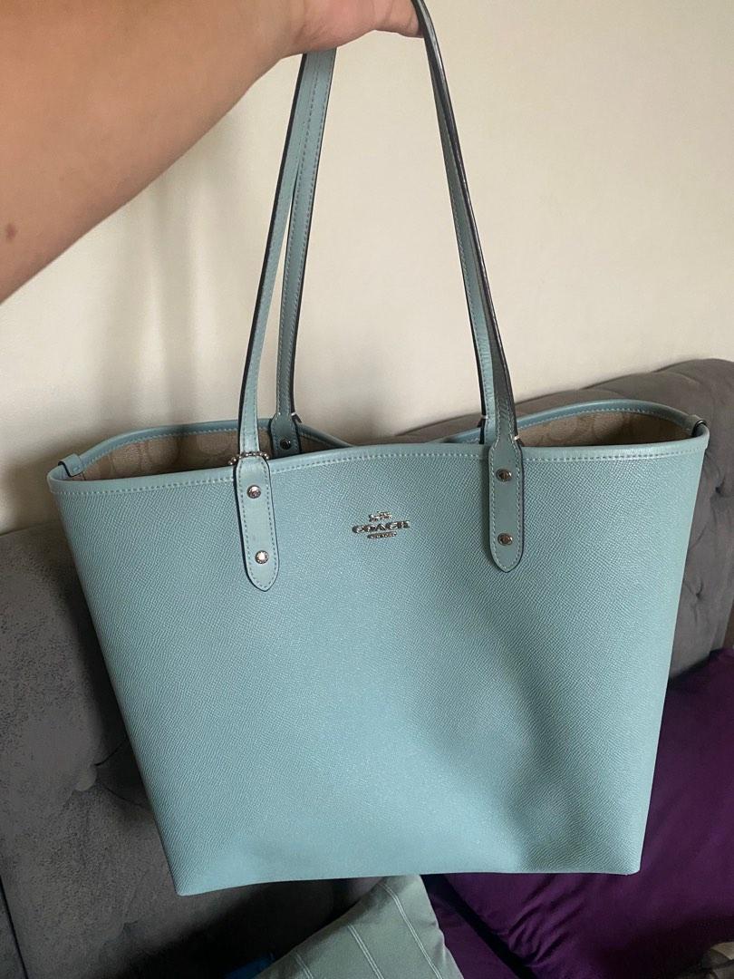 Coach reversible city tote bag in signature canvass with removable ...