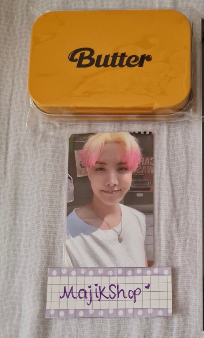 BTS J-Hope Butter POB PC w/ tin can, Hobbies & Toys, Memorabilia ...